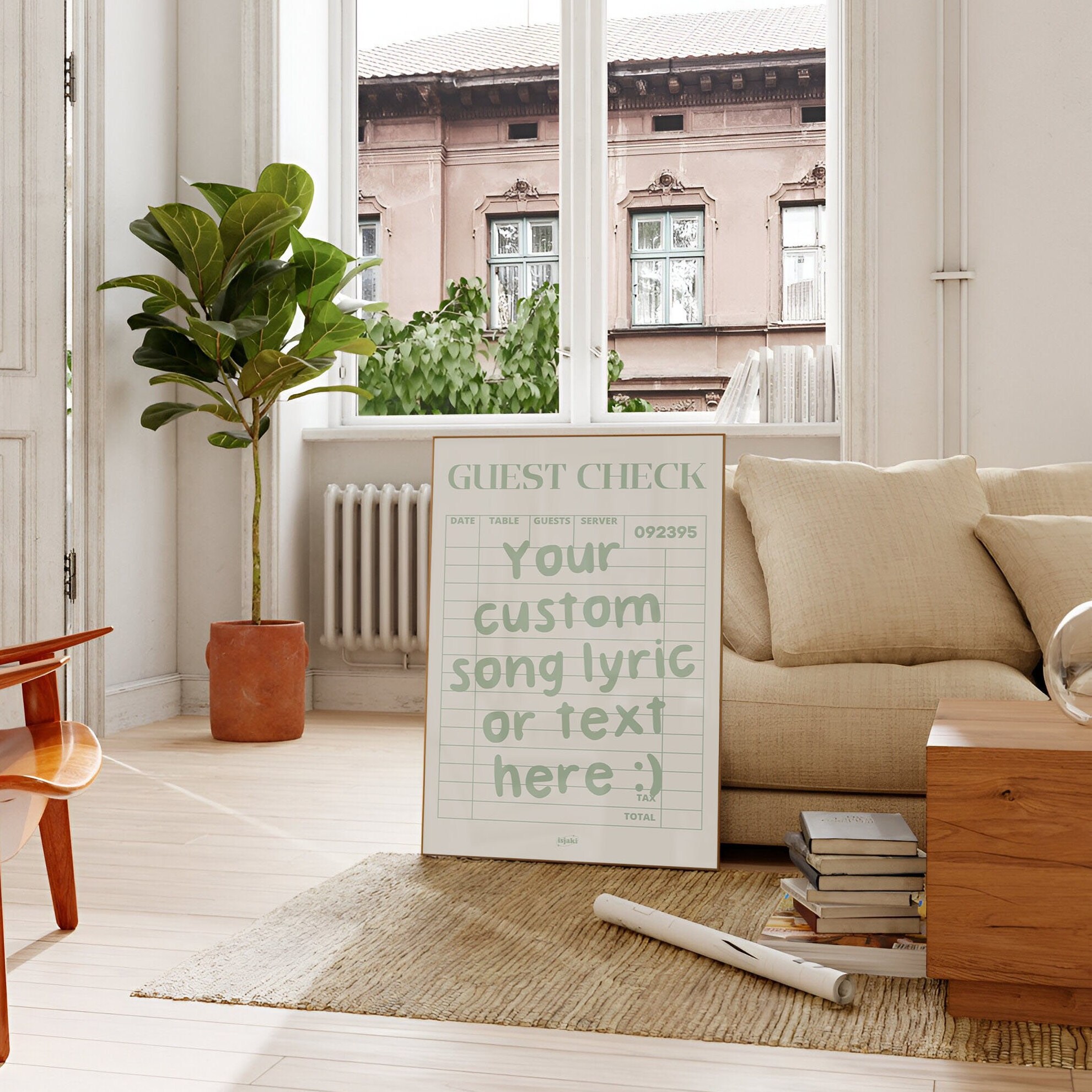 Custom Guest Check Print Personalized Text Print Custom Quote Print ...