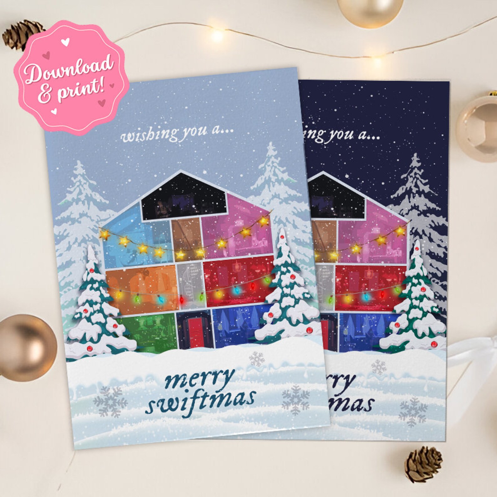 Swiftie Christmas Card, Merry Swiftmas, Lover House Card, the Eras Tour ...