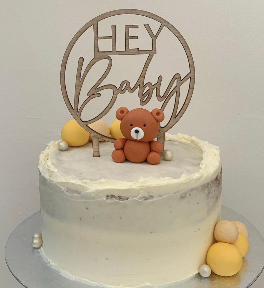 Hey Baby Cake Topper SVG, Baby Shower SVG, Baby Shower Cake Topper, Hey ...