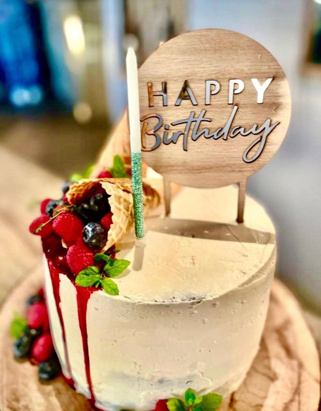 Happy Birthday Round Cake Topper SVG, Happy Birthday Svg, Birthday Cake ...