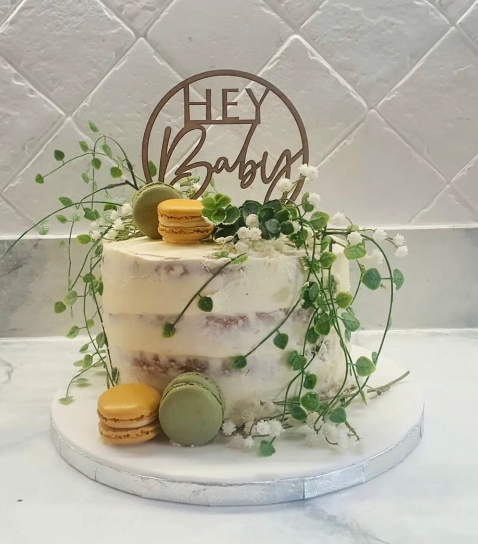 Hey Baby Cake Topper SVG, Baby Shower SVG, Baby Shower Cake Topper, Hey ...