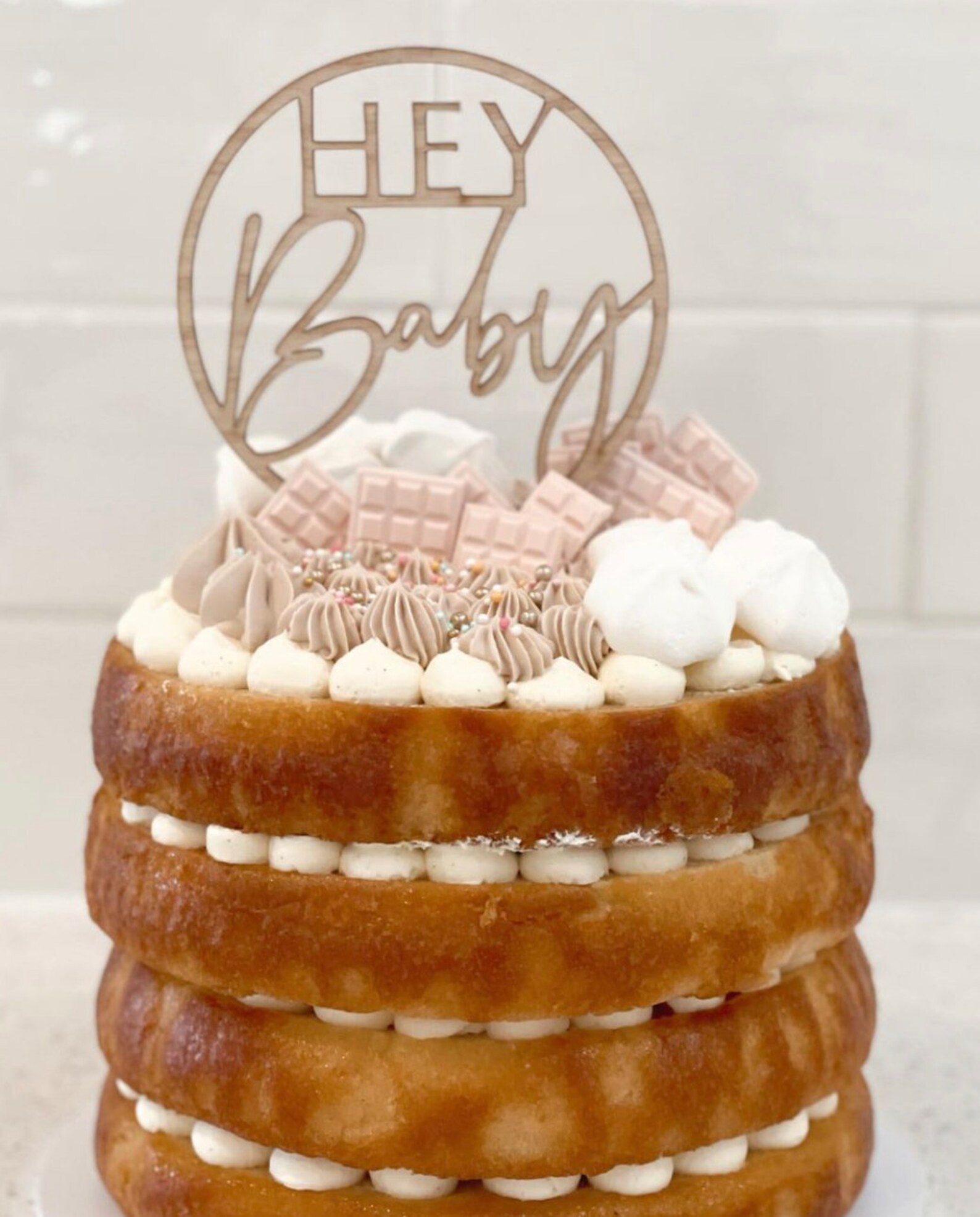 Hey Baby Cake Topper SVG, Baby Shower SVG, Baby Shower Cake Topper, Hey ...