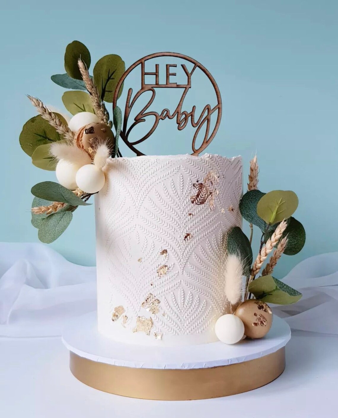 Hey Baby Cake Topper SVG, Baby Shower SVG, Baby Shower Cake Topper, Hey ...