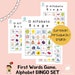 European Portuguese First Words Alphabet BINGO SET/ Bilingual Games - Etsy