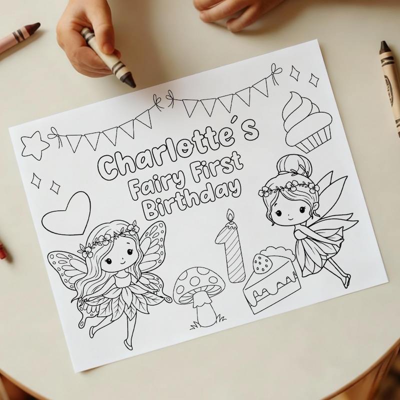 Coloring Pages Fairy First - Etsy