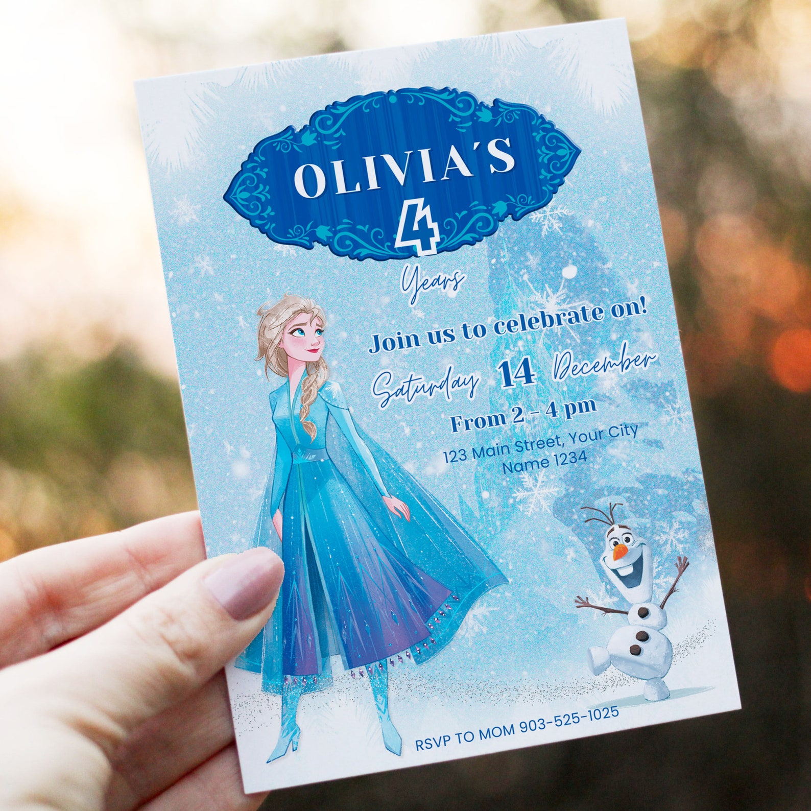 Editable Frozen Birthday Invitation Template Frozen Birthday Invite ...