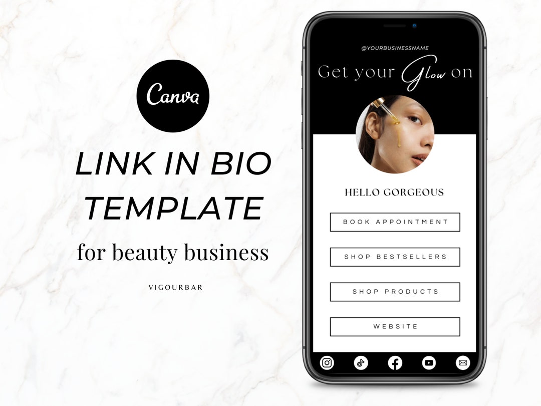 Instagram Link in Bio Template Canva Instagram Landing Page - Etsy