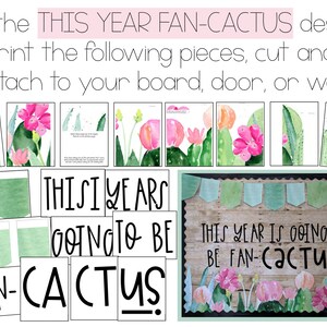 Back to School Bulletin Board Ideas Kits, Cactus Classroom Decor, Llama ...