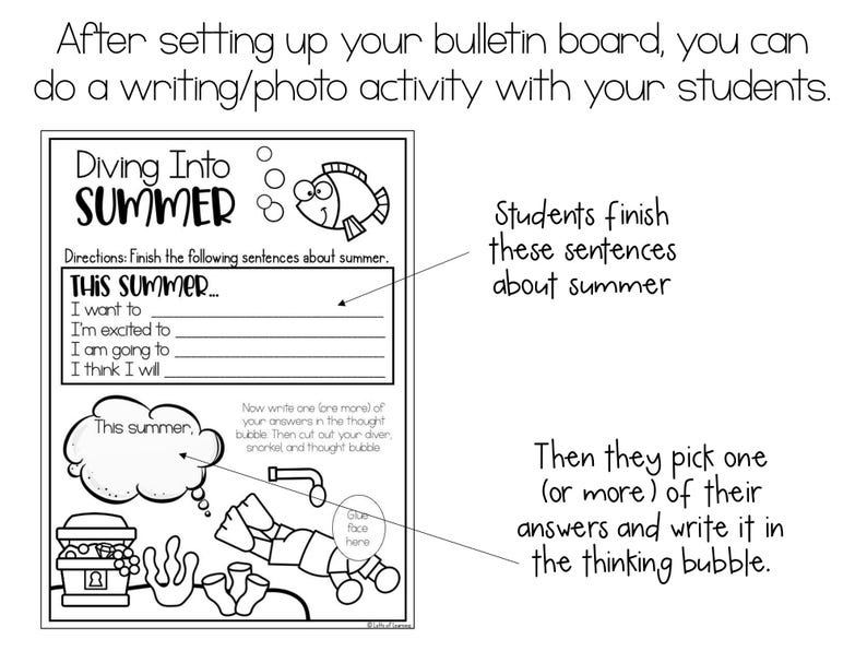 End of Year Bulletin Board Ideas Diving Into Summer Countdown Bulletin ...