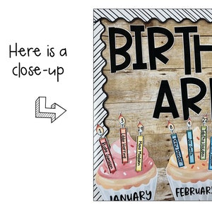 Birthday Bulletin Board Printable, Birthday Chart Classroom Display ...