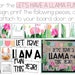 Back to School Bulletin Board Ideas Kits, Cactus Classroom Decor, Llama ...