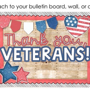 Veterans Day Bulletin Board Banner, Program Decorations, School Parade ...