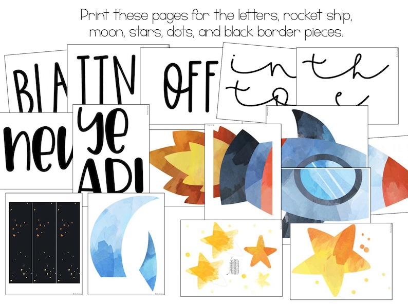Back to School Bulletin Board Kit, Space Theme Classroom, Blast off ...