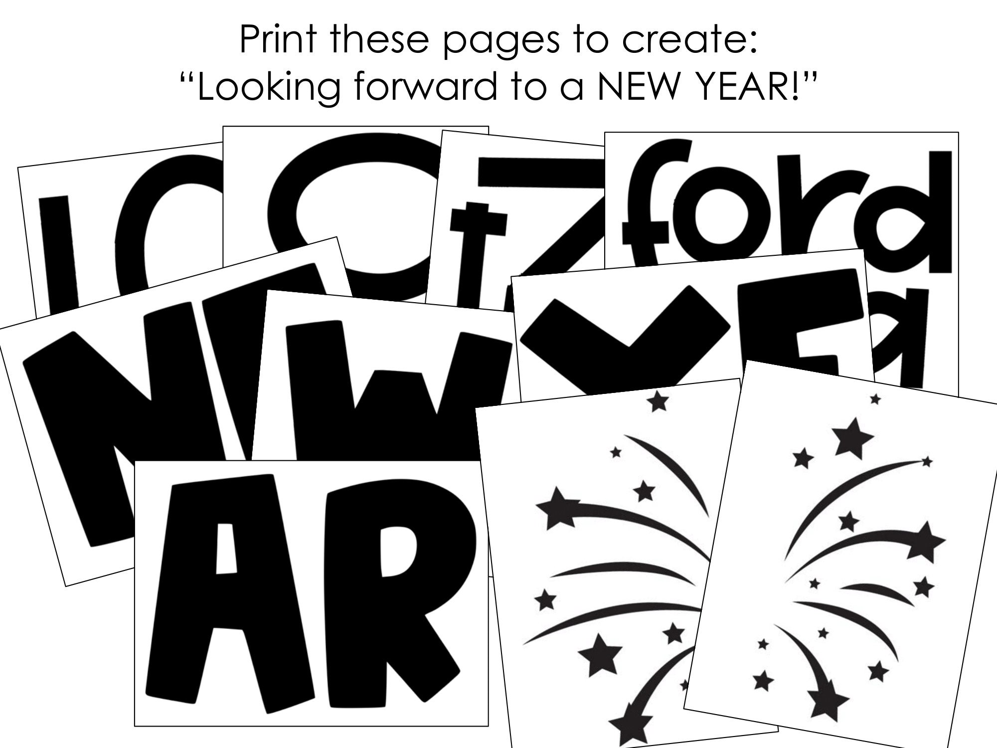 2024 January New Year Bulletin Board Kit and Flipbook Free Update Every ...