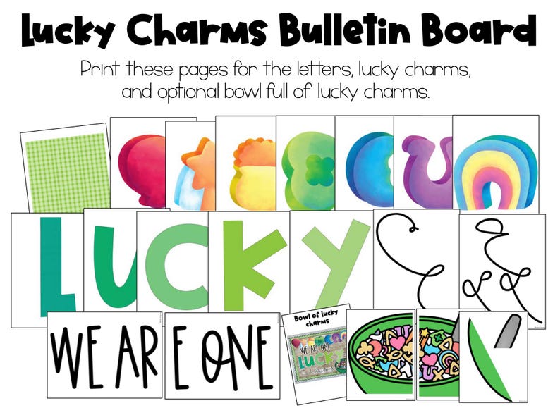 Lucky Charms March Bulletin Board With Craft - St. Patrick's Day ...