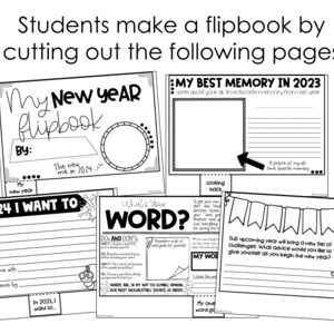 2024 January New Year Bulletin Board Kit and Flipbook Free Update Every ...