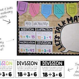 Math Posters, Math Bulletin Board Kits, Math Classroom Decor, Math Talk ...