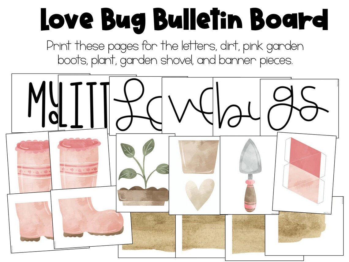 Valentine's Day Bulletin Board Door Decor Love Bug Craft Out of This ...