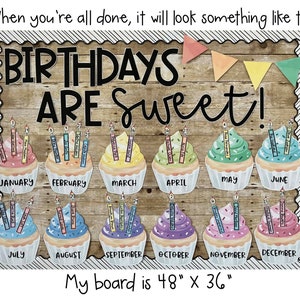 Birthday Bulletin Board Printable, Birthday Chart Classroom Display ...