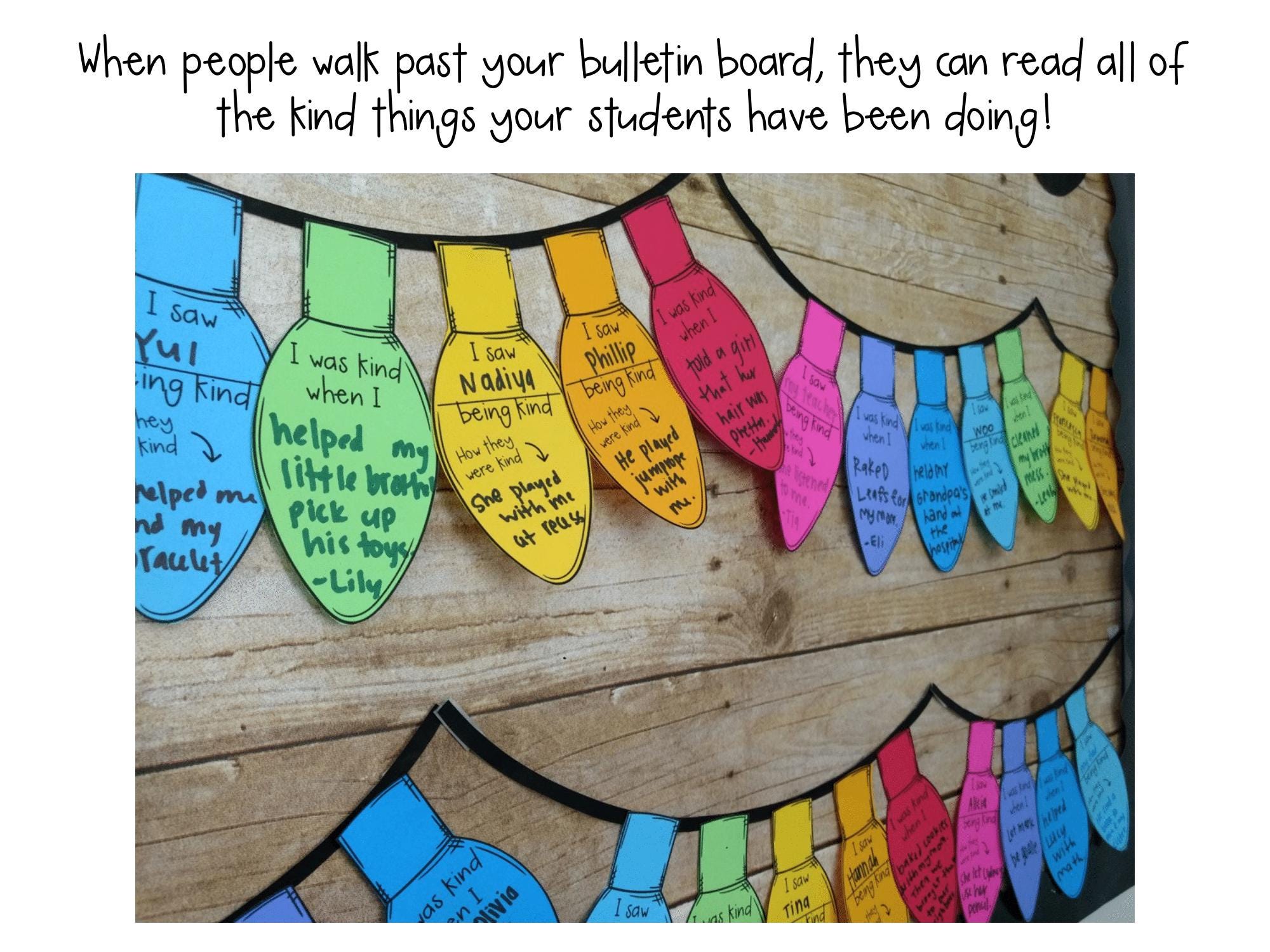 December Light up the World With Kindness Bulletin Board Kit Idea Door ...