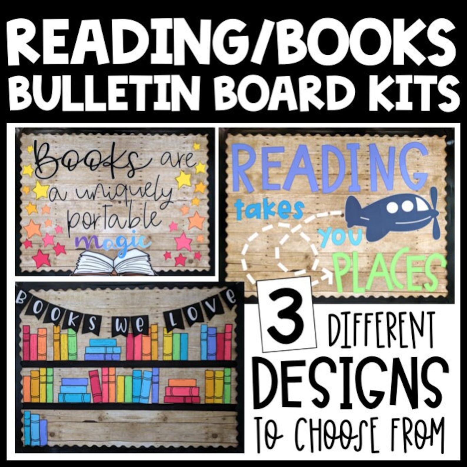 Reading Bulletin Board Kits, Reading Classroom Decor, Classroom Library ...