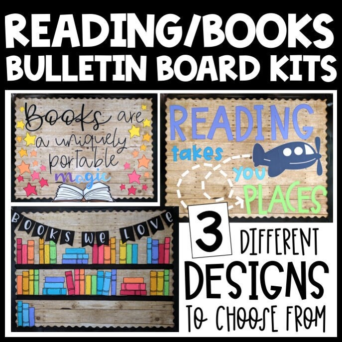 Reading Bulletin Board Kits, Reading Classroom Decor, Classroom Library ...