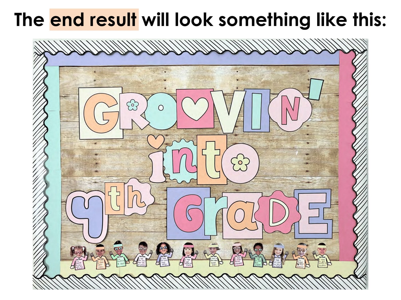 Retro Groovy Back to School Bulletin Board Kit - Classroom Decor ...