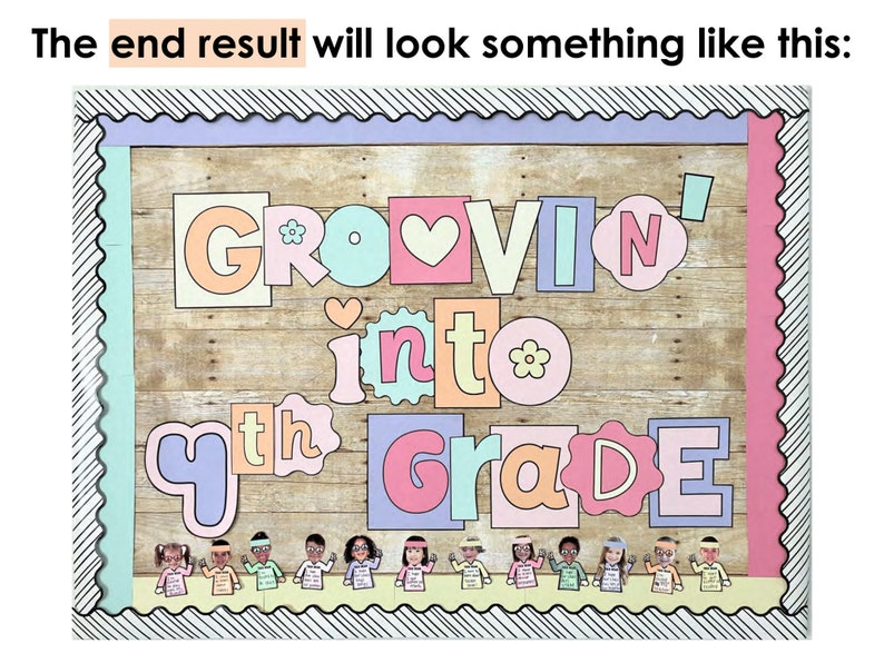 Retro Groovy Back to School Bulletin Board Kit - Classroom Decor ...