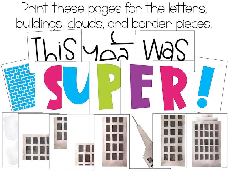 End of Year Bulletin Board Ideas May Bulletin Board Set Super Hero ...