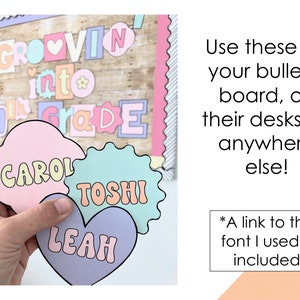 Retro Groovy Back to School Bulletin Board Kit - Classroom Decor ...