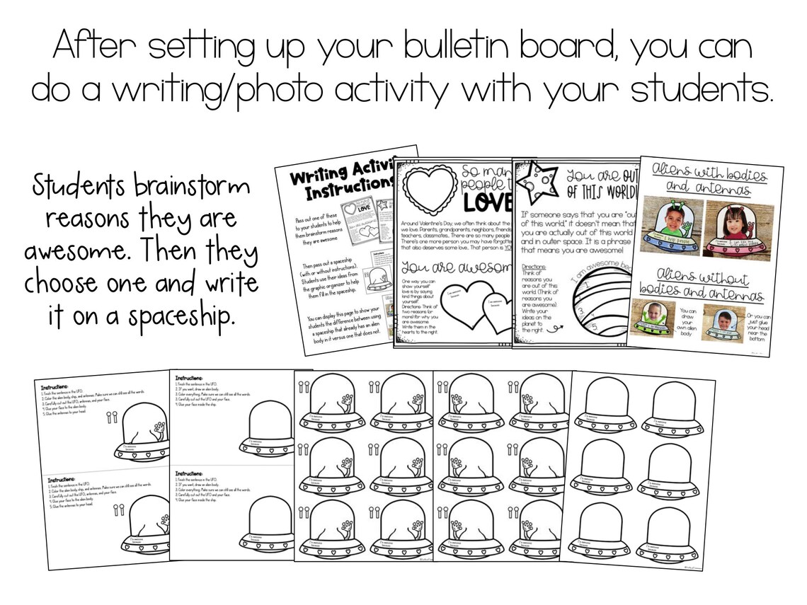 Valentine's Day Bulletin Board Door Decor Love Bug Craft Out of This ...