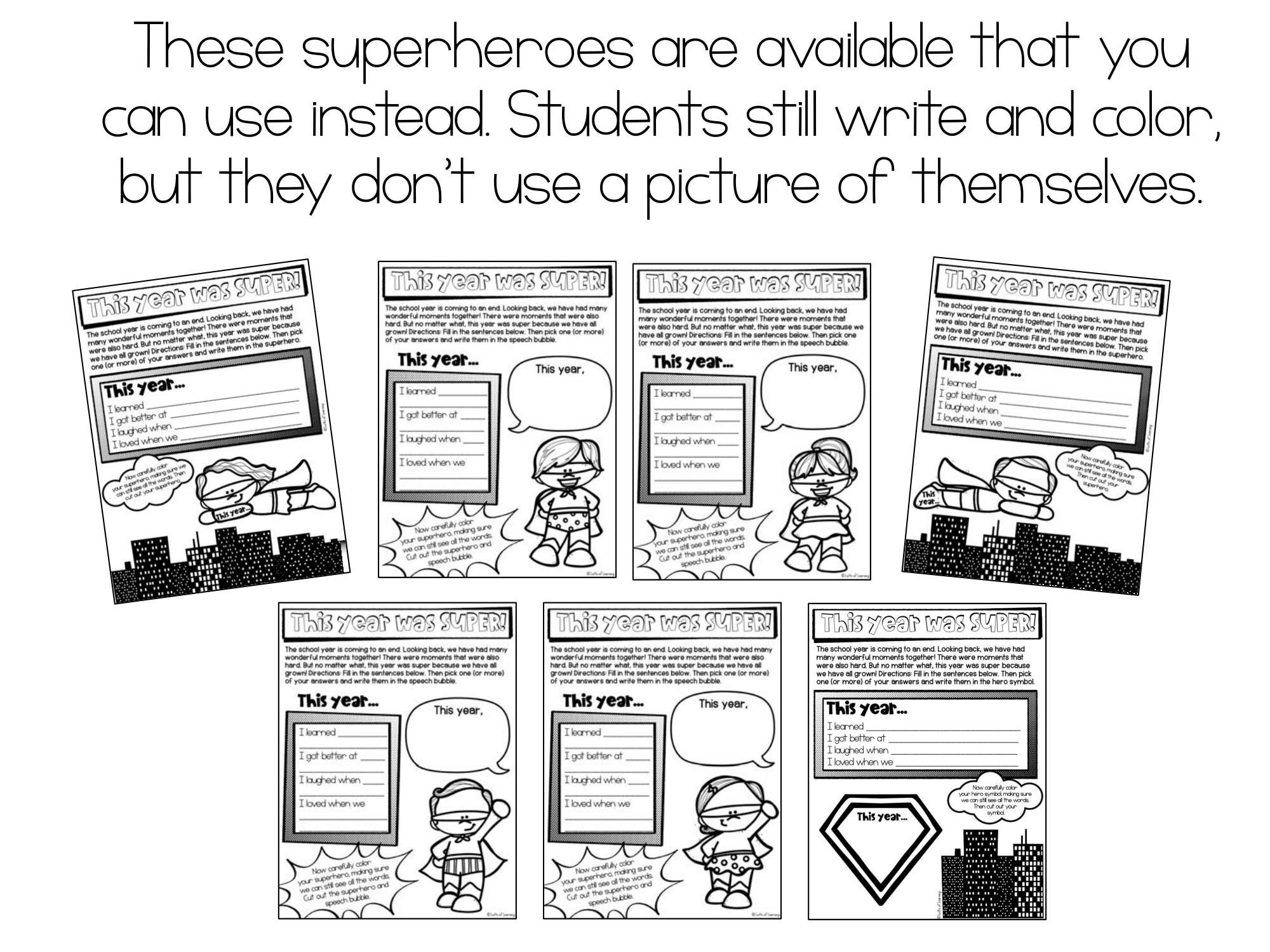 End of Year Bulletin Board Ideas May Bulletin Board Set Super Hero ...
