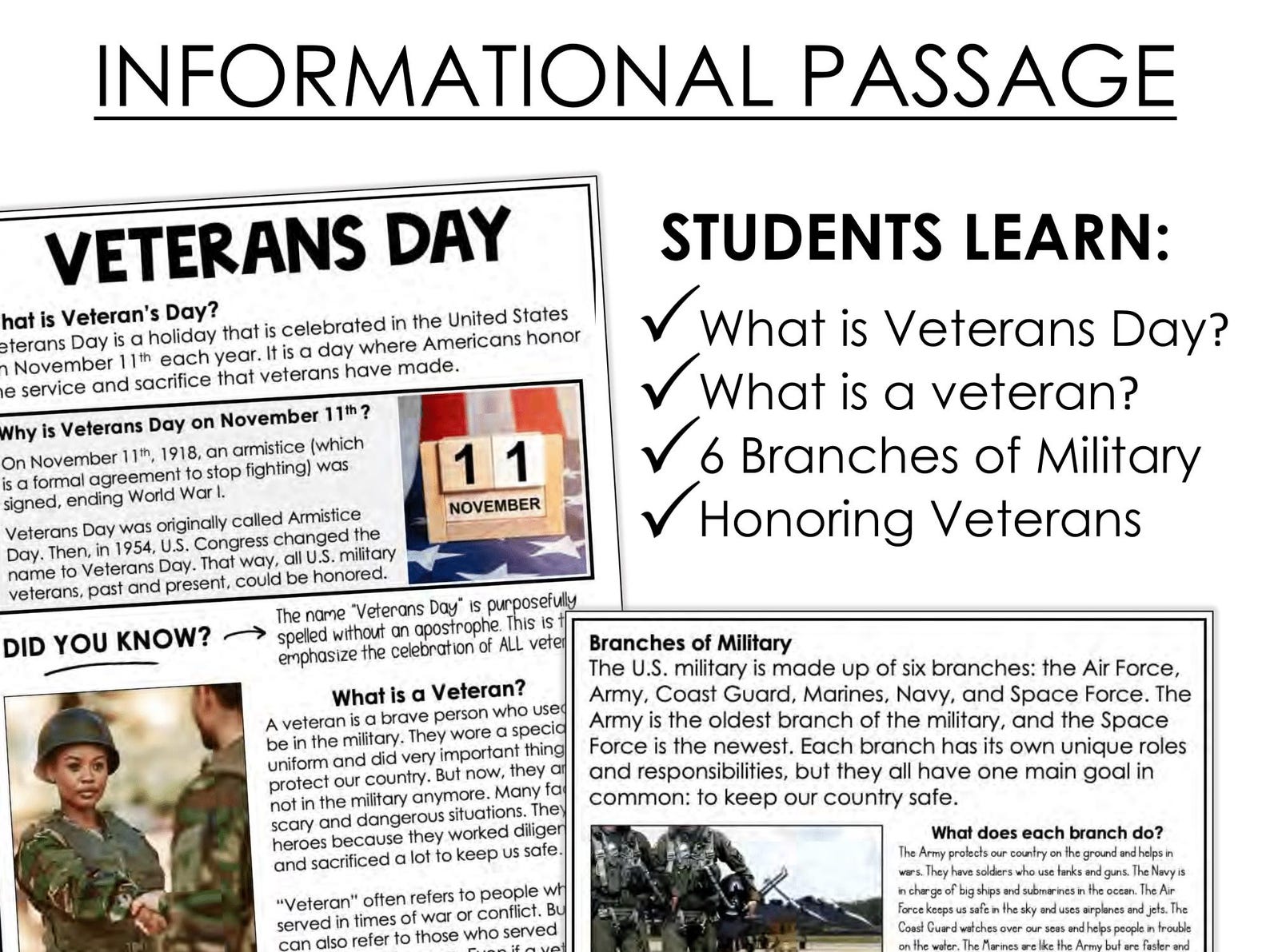 Veterans Day Bulletin Board Banner, Program Decorations, School Parade ...