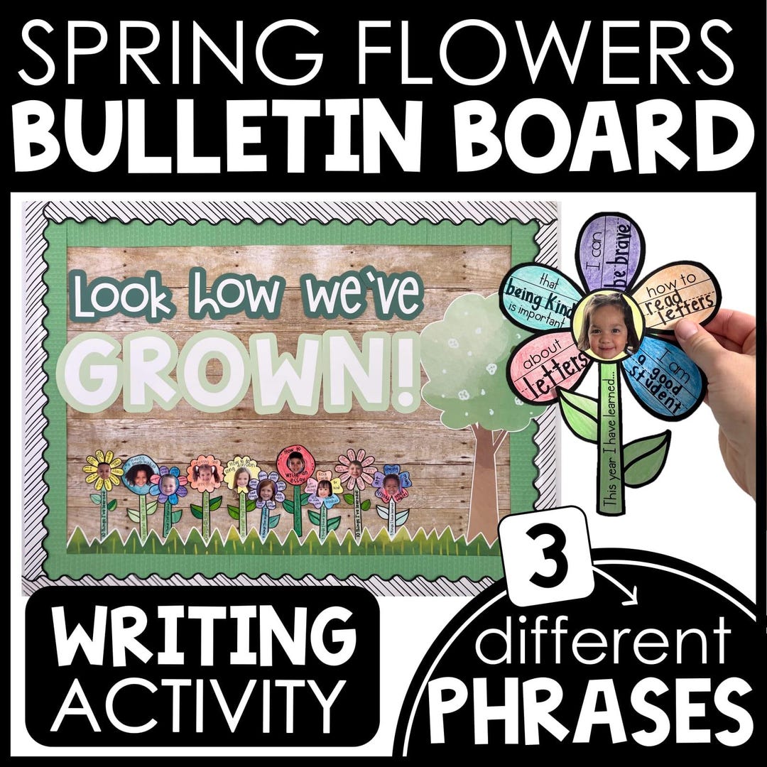 Spring Bulletin Board Kit Bulletin Board Ideas Spring Flower Craft ...