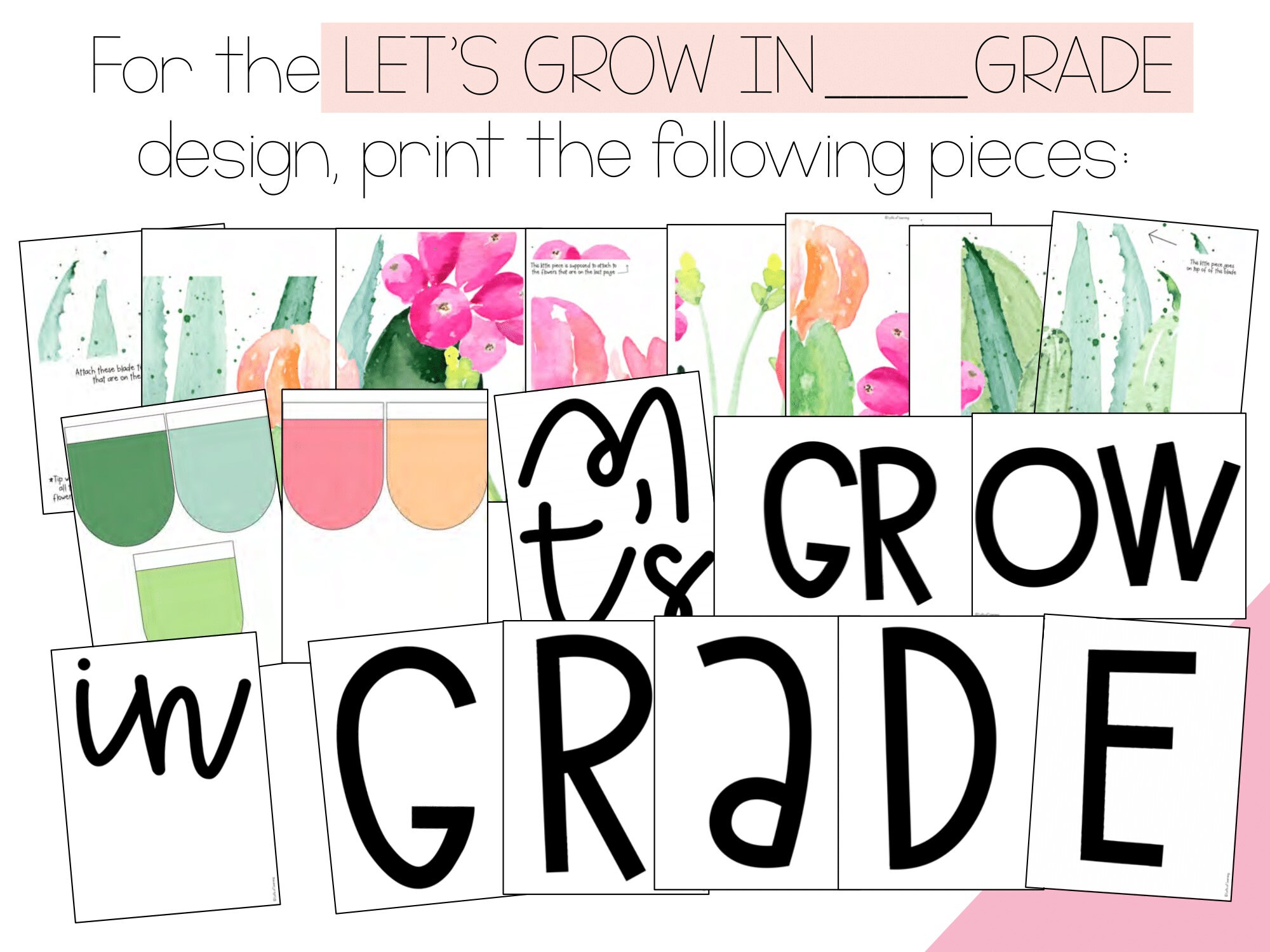 Back to School Bulletin Board Ideas Kits, Cactus Classroom Decor, Llama ...