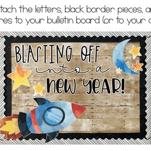 Back to School Bulletin Board Kit, Space Theme Classroom, Blast off ...