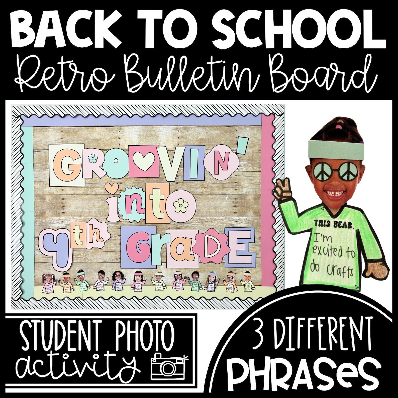 Retro Groovy Back to School Bulletin Board Kit - Classroom Decor ...