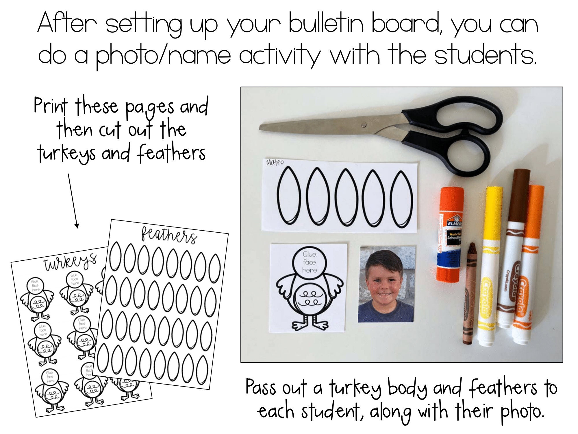 Thanksgiving Bulletin Board, Turkey in Disguise Activity, Student Name ...