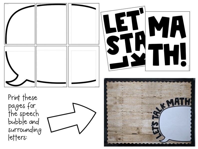 Math Posters, Math Bulletin Board Kits, Math Classroom Decor, Math Talk ...