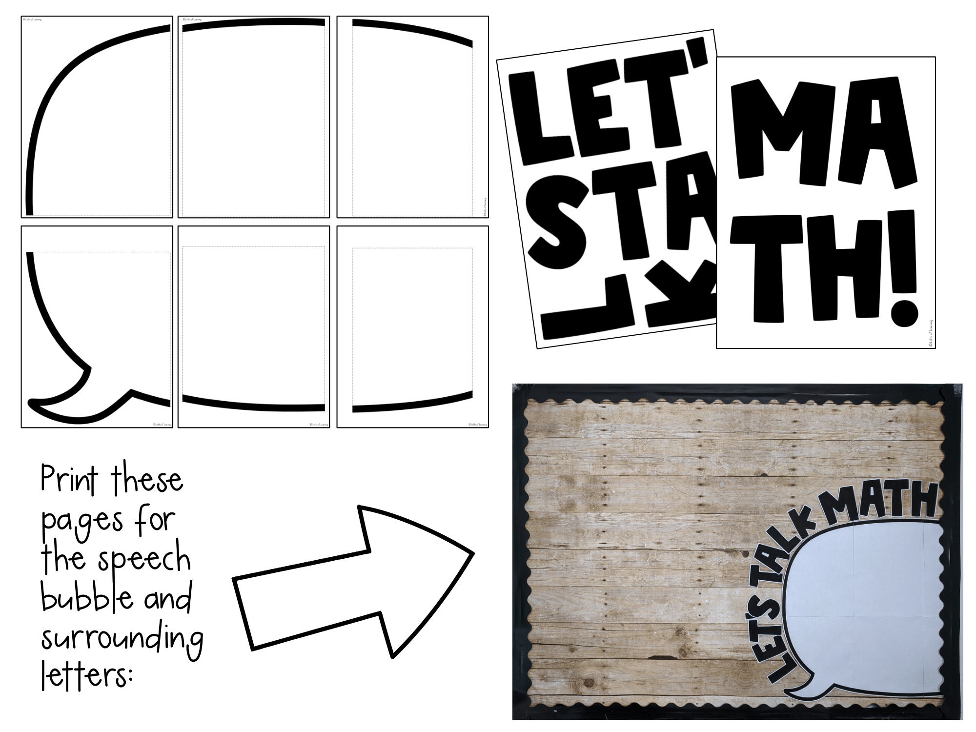 Math Posters, Math Bulletin Board Kits, Math Classroom Decor, Math Talk ...