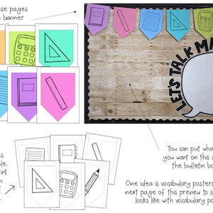 Math Posters, Math Bulletin Board Kits, Math Classroom Decor, Math Talk ...