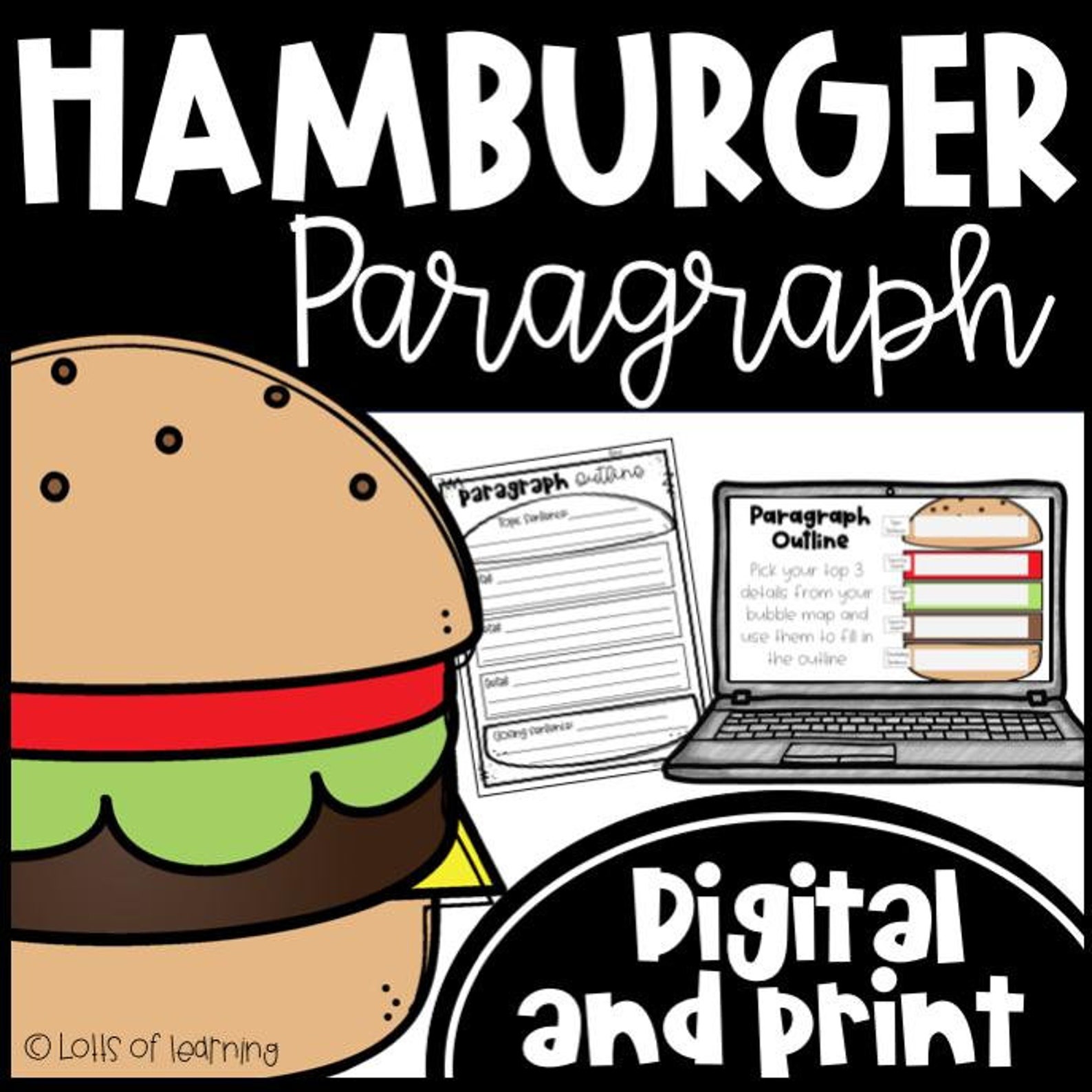 Hamburger Paragraph Unit - Lesson Plan - Anchor Chart - Powerpoint ...