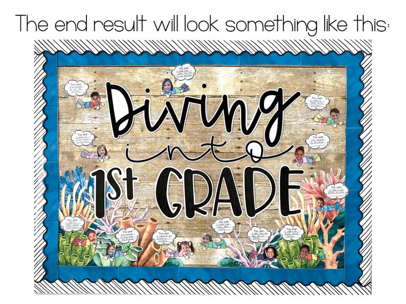 Ocean Back to School Bulletin Board Diving Into Preschool Kindergarten ...