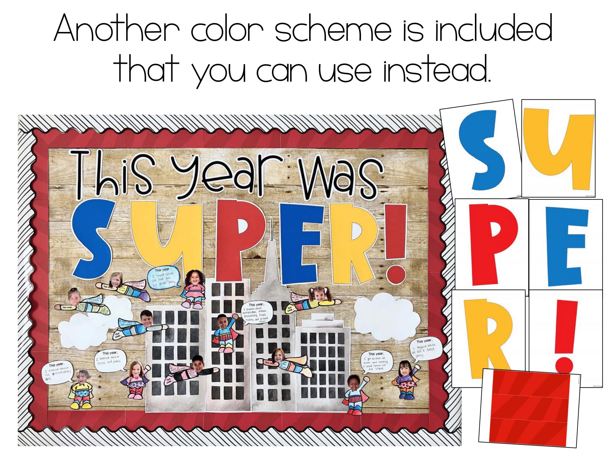 End of Year Bulletin Board Ideas May Bulletin Board Set Super Hero ...