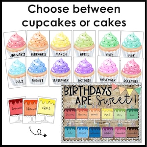 Birthday Bulletin Board Printable, Birthday Chart Classroom Display ...