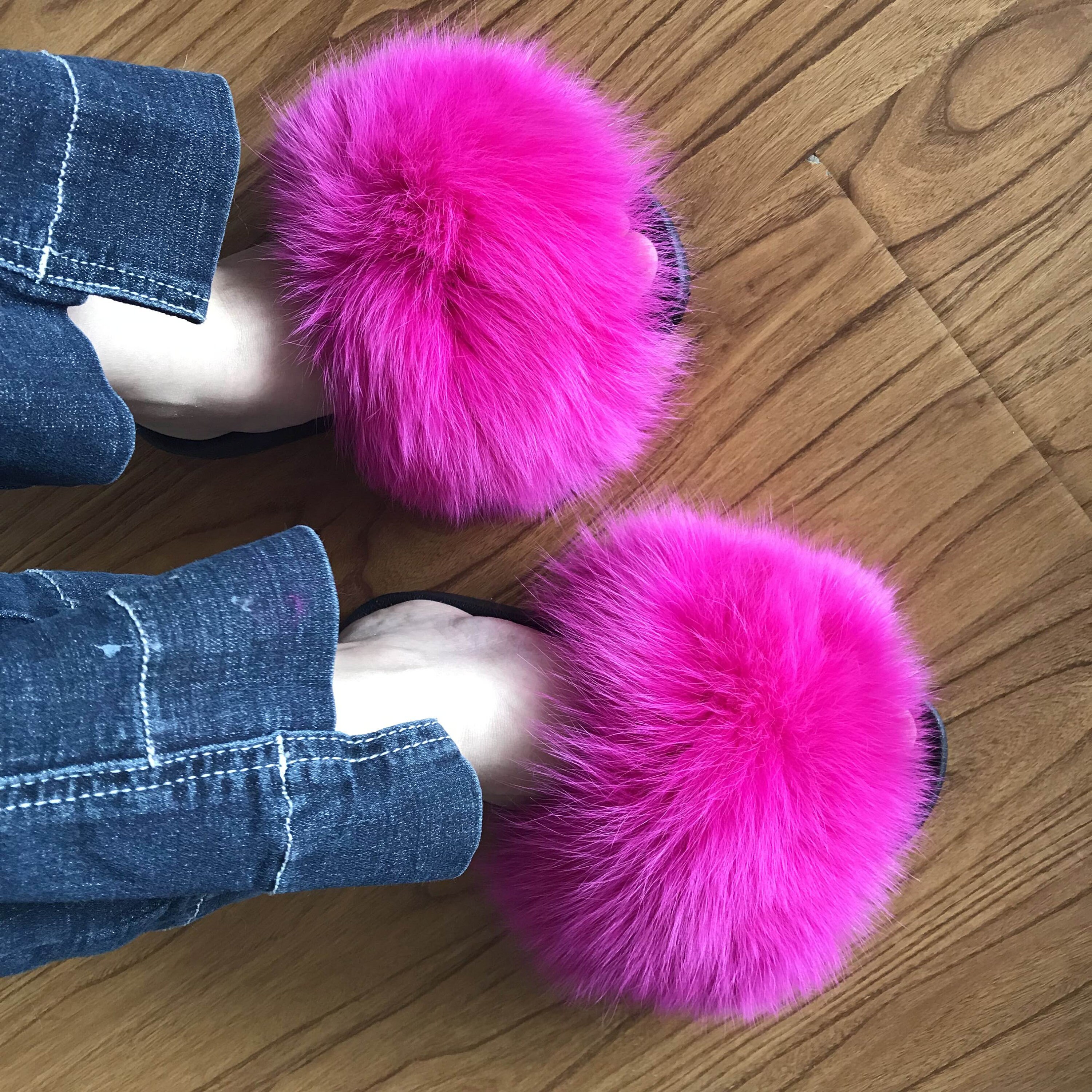 Hot Pink Slides - Etsy
