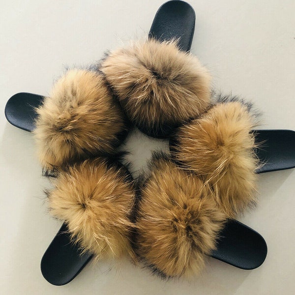 Fur Slides - Etsy