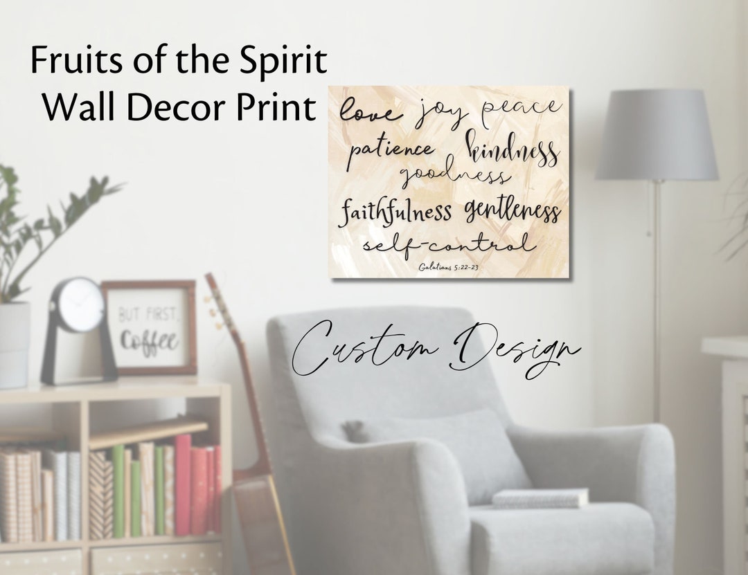 NEW! Fruits of the Spirit Wall Decor Print | Housewarming Gift ...