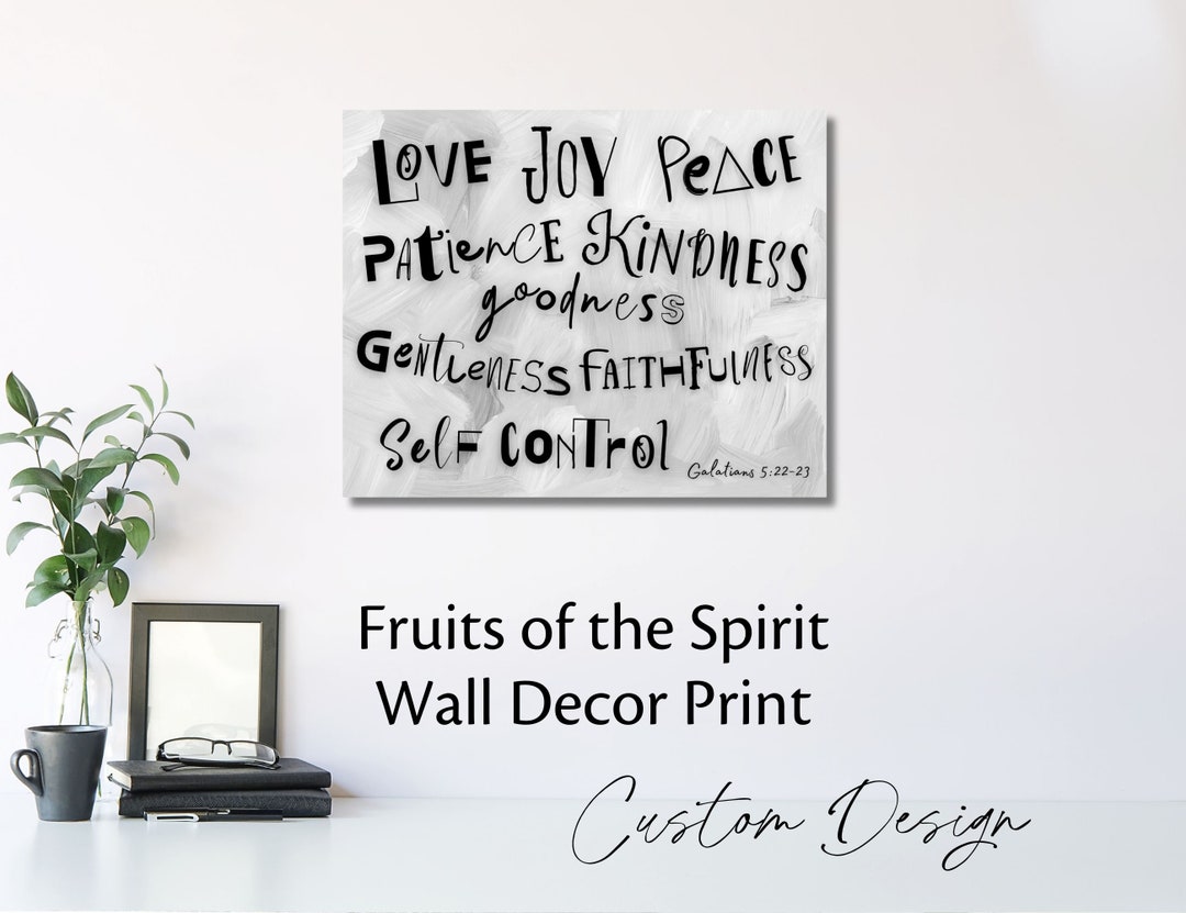 NEW! Fruits of the Spirit Wall Decor Print | Housewarming Gift ...