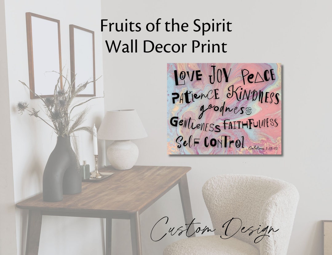 NEW! Fruits of the Spirit Wall Decor Print | Housewarming Gift ...